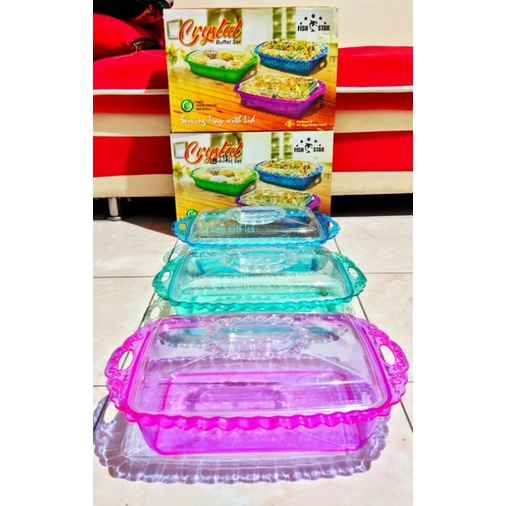 Jual Crystal Buffet Set / Tempat Saji Bahan Mika Ukuran Besar 1 Pcs ...