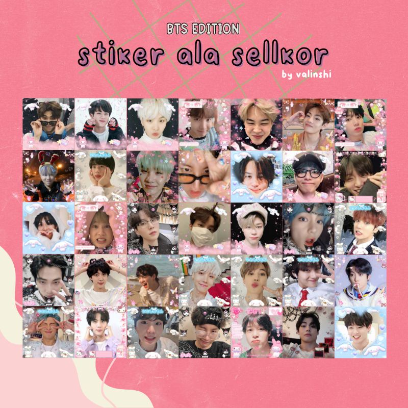 Jual stiker fanmade ala sellkor bts edition 4x4 cm | Shopee Indonesia