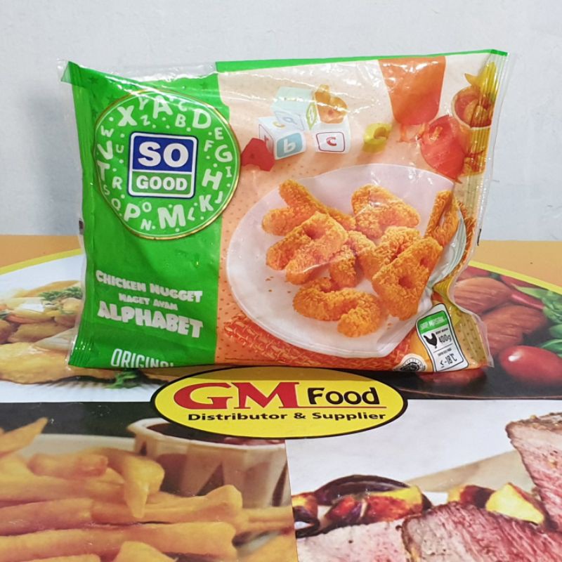 Jual SO GOOD CHICKEN NUGGET ALPHABET ORIGINAL 400 GRAM | Shopee Indonesia