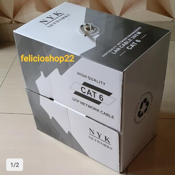 Jual Kabel Utp Lan Cat 6 Nyk 1 Roll 305 Meter | Shopee Indonesia