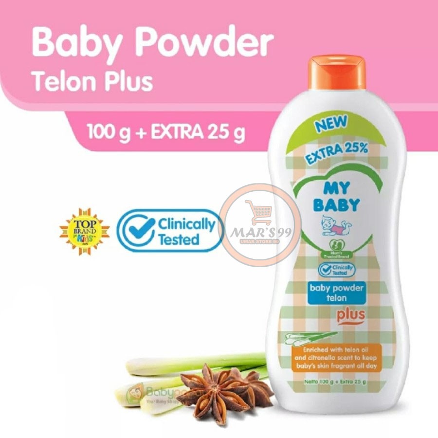 Jual MY BABY POWDER TELON PLUS 100GR + 25GR | Shopee Indonesia