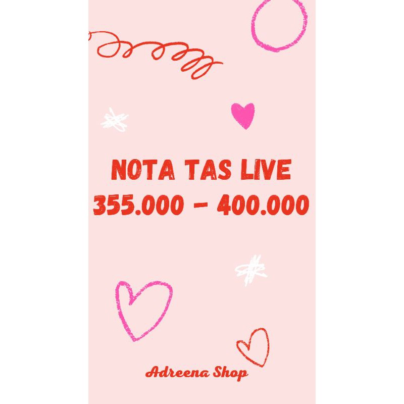 Jual NOTA TAS LIVE 350.000-400.000 (1KG) | Shopee Indonesia