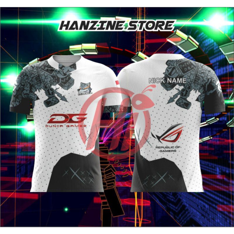 Jual baju gaming custom bisa request desain, nama &logo | Shopee Indonesia