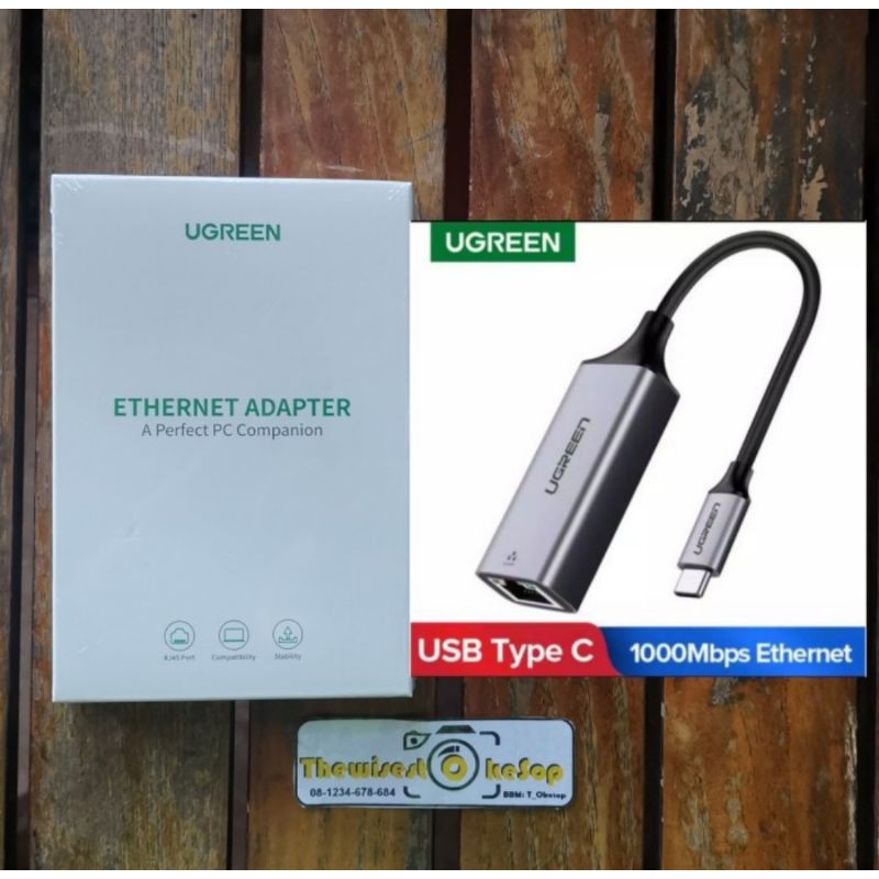 Jual Ugreen USB C Ethernet Adapter USB Type C to RJ45 LAN 50737 Ori ...