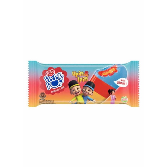 Jual Wall's Paddle Pop Upin & Ipin 60ML [Ice Cream rasa Anggur,Apel ...
