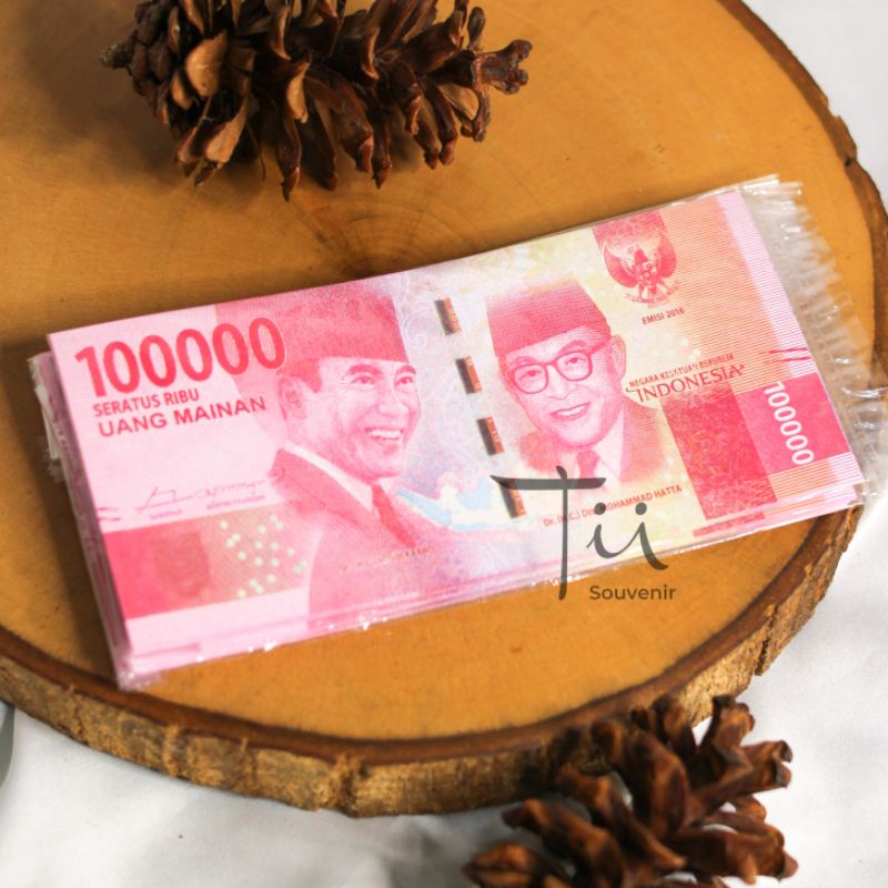 Jual UANG REPLIKA MAINAN 10 LEMBAR MAHAR SCRAPBOOK BUKET UANG | Shopee ...