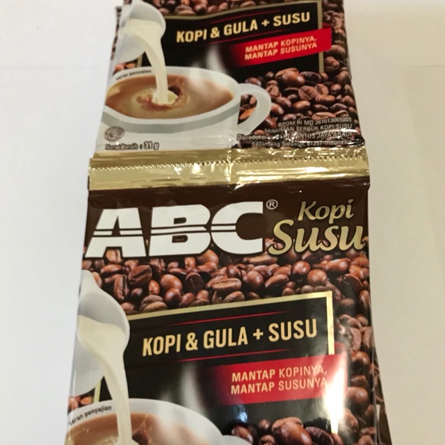 Jual KOPI ABC SUSU 1 RENCENG 10 SACHET PCS 31gr 31 gr Murah Grosir Dus Bubuk Renteng | Shopee ...