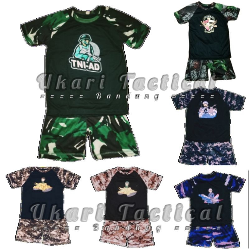 Jual Kaos loreng lengan pendek army anak 2-7th | Shopee Indonesia