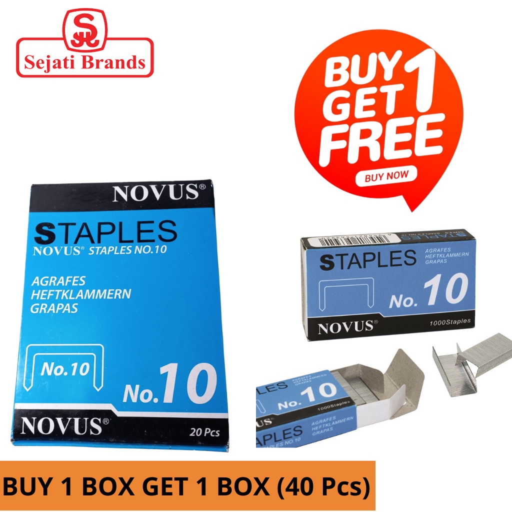 Jual BUY 1 GET 1 - Novus Isi Stapler kecil No.10 (40 Pcs) | Shopee ...