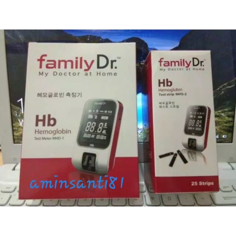 Jual Alat Cek Hb Familiy Dr + 25Strip/Alat Hb Hemoglobin Family Dr+25 ...