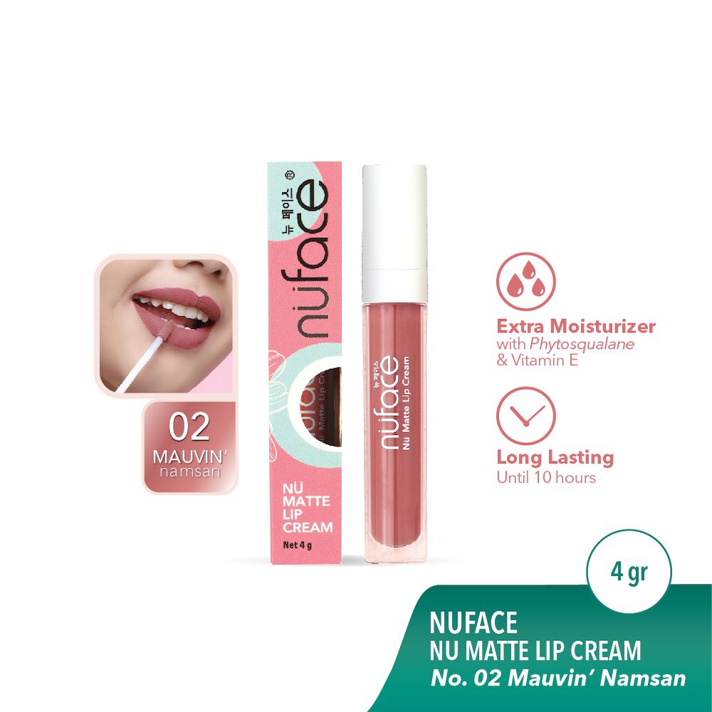 Jual NEW!!! Nuface Lipcream Nu Matte Lip Cream 4gr Original Termurah ...