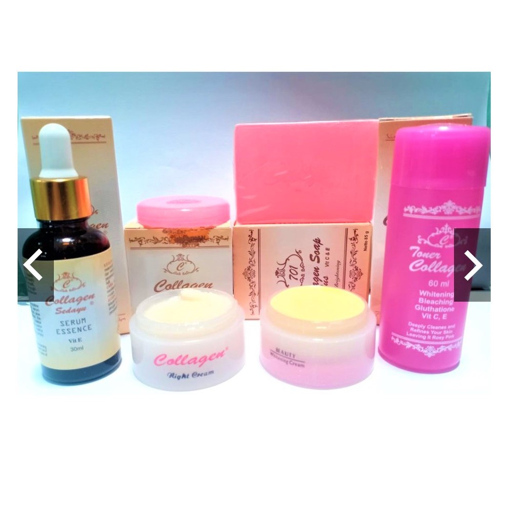 Jual PAKET LENGKAP COLLAGEN (cream, sabun, toner kecil , serum ...