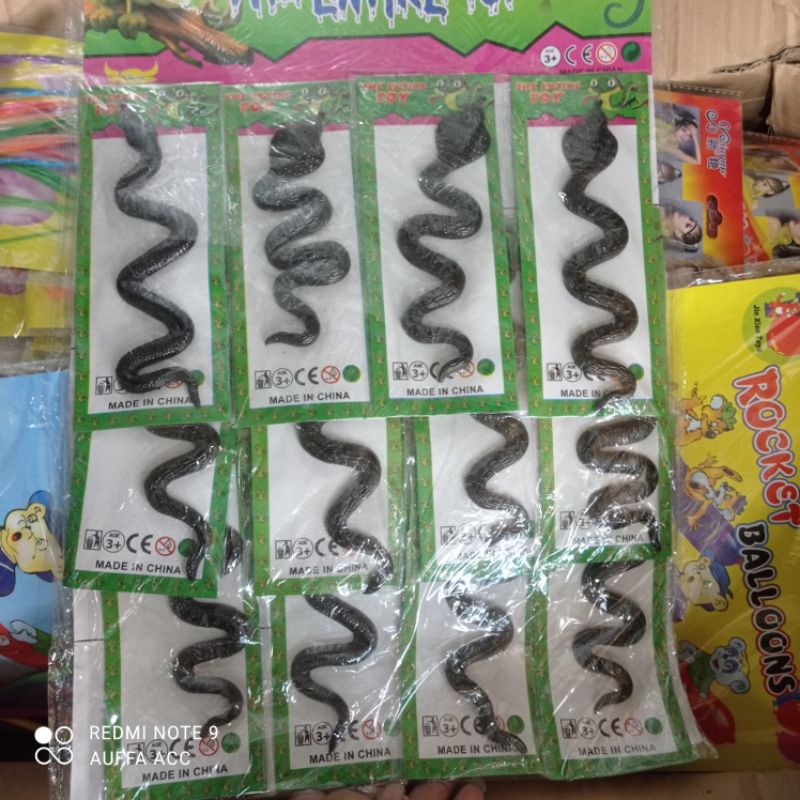 Jual Mainan Sticky Ular Hitam Lembaran 12 pcs - Sticky ULAR HITAM ...