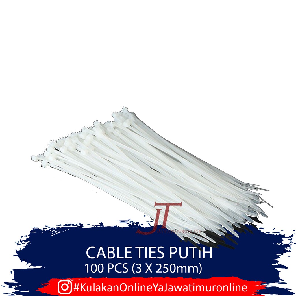 Jual Kabel Ties 25 cm Putih - Cable Ties 250 mm Putih | Shopee Indonesia