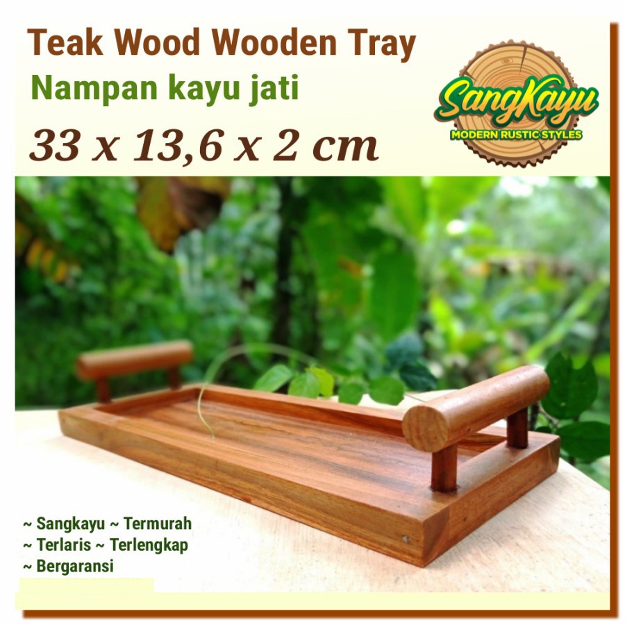 Jual SangKayu Nampan Kayu Jati Premium Teak Wood 33x13,5x2 cm Wooden ...