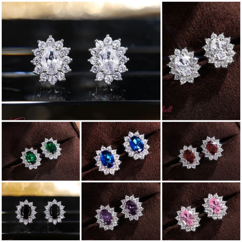 Jual ANTING MATA WARNA ANTING STUD DIANA ROYAL EARRING | Shopee Indonesia