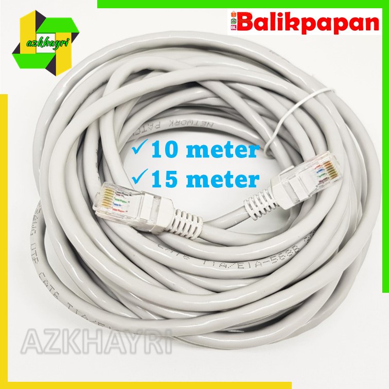 Jual KABEL LAN 15M 10 M CAT 6E UTP Cable 15 METER PABRIKAN CAT6 ...
