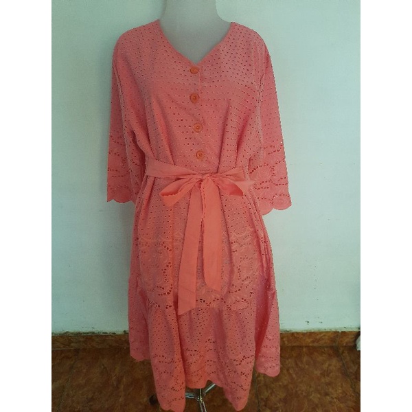 Jual DRESS KATUN BOLONG/DRESS KATBOL/MERK ELGHANA/DRESS BIG SIZE/BISA ...