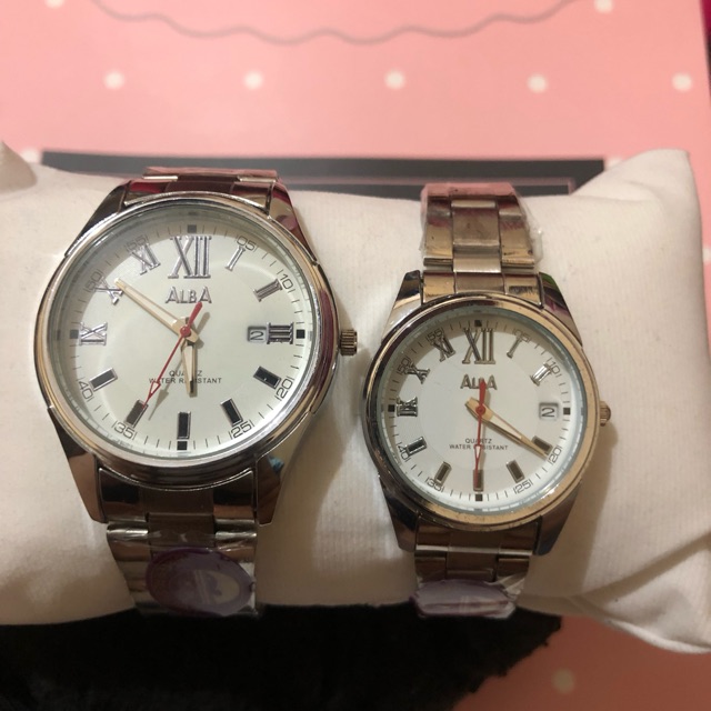 Jual ALBA !! Jam ALBA jam analog couple (angka romawi) | Shopee Indonesia