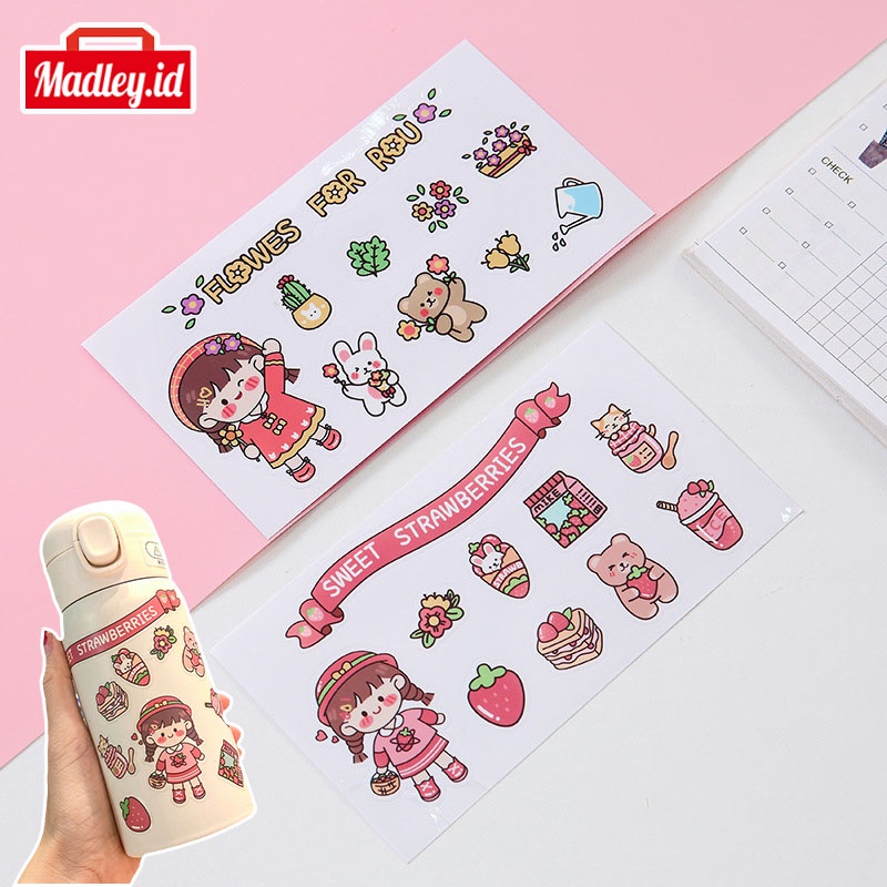 Jual MAdley Stiker Pack Lucu Karakter Anak Motif Wanita Korea Sticker ...