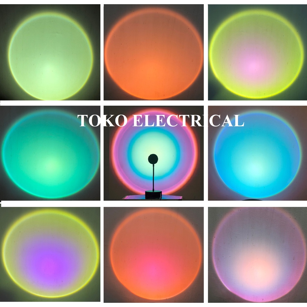 Jual LAMPU SUNSET LED / lampu background studio / lampu meja / LAMPU ...
