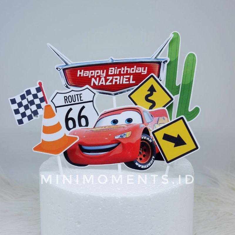 Jual Cake Topper Cars Pixar 2 Mobil Balap Race Car | Shopee Indonesia
