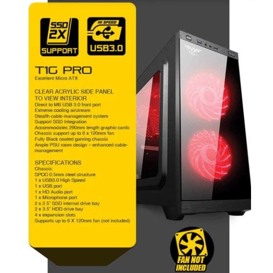 Jual Casing Armaggeddon T1G Pro Black | Shopee Indonesia