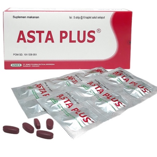 Jual Asta Plus 30's Tablet Simex | Astaxanthin / Antioksidan / Vitamin ...