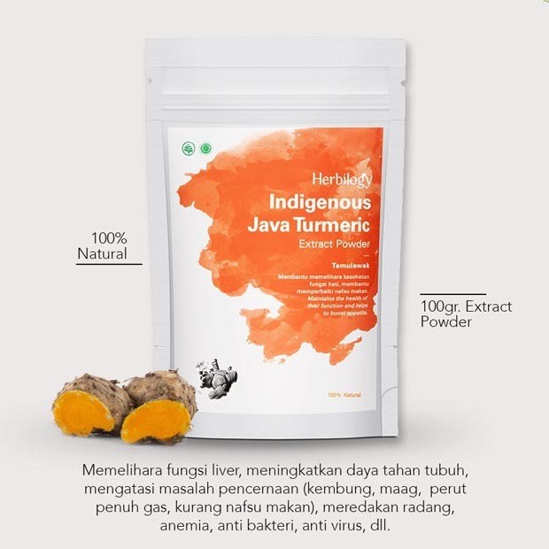Jual Herbilogy Java Turmeric Extract Powder 100g | Shopee Indonesia