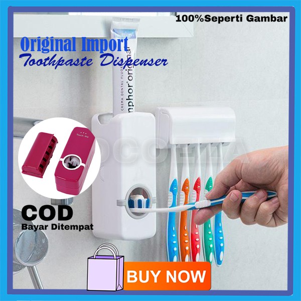 Jual ALAT TUANG OTOMATIS DISPENSER PASTA GIGI ODOL 5IN1 RAK SIKAT GIGI ...