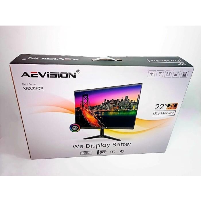 Jual Monitor LCD AEVISION 22" CCTV Monitor Full HD HDMI VGA RCA Speaker ...