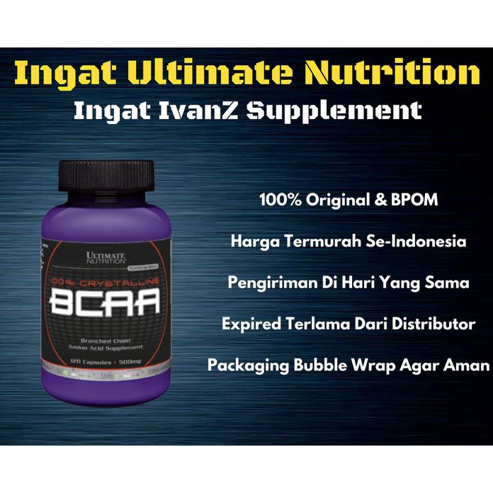 Jual BCAA 500mg 120caps - Ultimate Nutrition | Shopee Indonesia