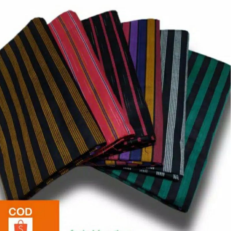 Jual KAIN TENUN LURIK ATBM GARIS BESAR UK 200X100 | Shopee Indonesia