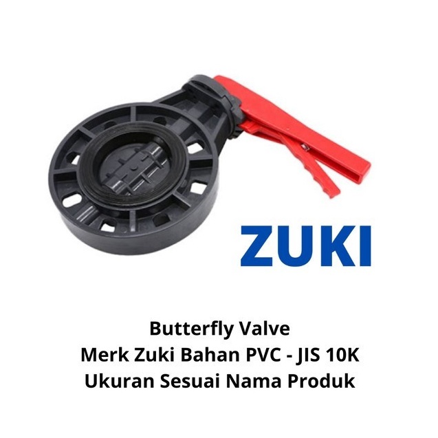 Jual Butterfly Valve lever handle PVC 2" inch Zuki Taiwan | Shopee ...