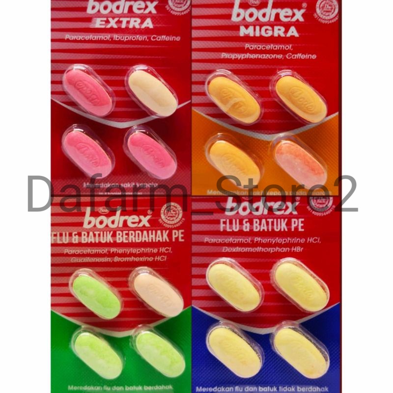 Jual Bodrex 10 Tablet / Bodrex Extra / Bodrex Flu dan Batuk / Bodrex ...