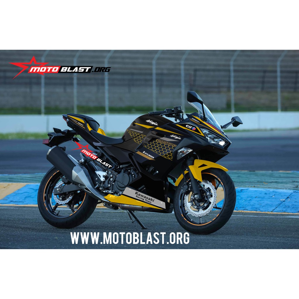 Jual Decal Stiker Motoblast - New Ninja 250R Black KRT Yellow ...