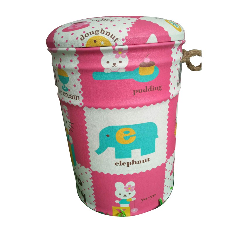 Jual Kursi Tong / bangku / sofa Kaleng Tin Stool HK Ice Cream untuk ...