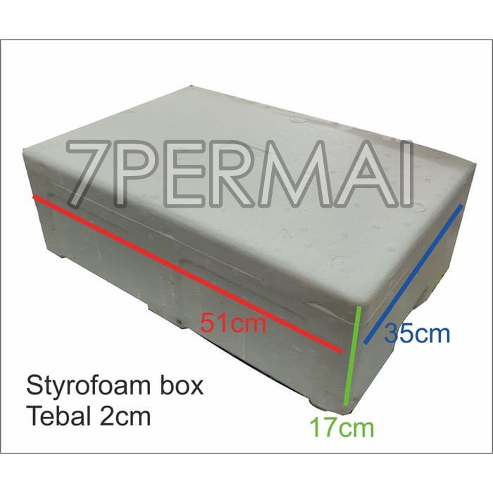 Jual styrofoam box 10kg ukuran 51x35x17cm / gabus box 51x35x17cm ...