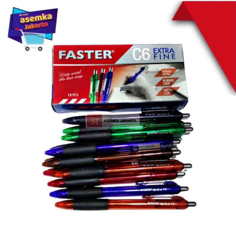 Jual Pulpen Pen Faster Series C6 C600 FA6 C8000 EC3 C6000 Ballpoint new ...