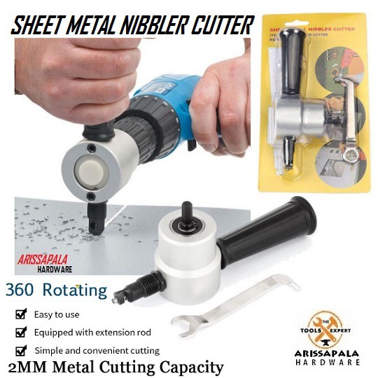 Jual Nibbler Cutter Alat Potong Belah Plat Besi Metal Baja Pakai Mesin Bor Double Head Sheet ...