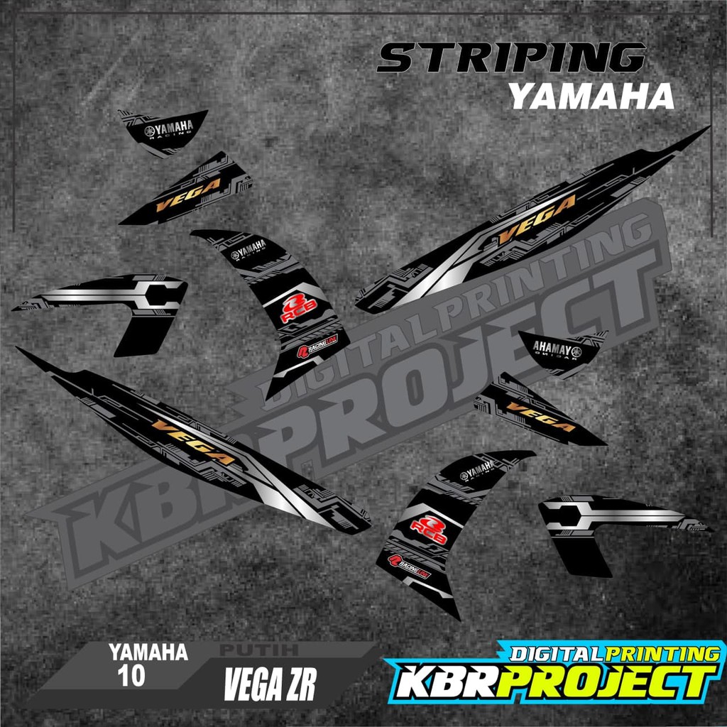 Jual (COD) STIKER MOTOR VEGA ZR Sticker Variasi STRIPING LIST MOTOR ...