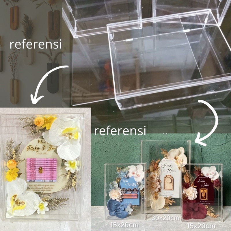 Jual mahar akrilik / pigura akrilik / sliding box mahar / ringbox ...