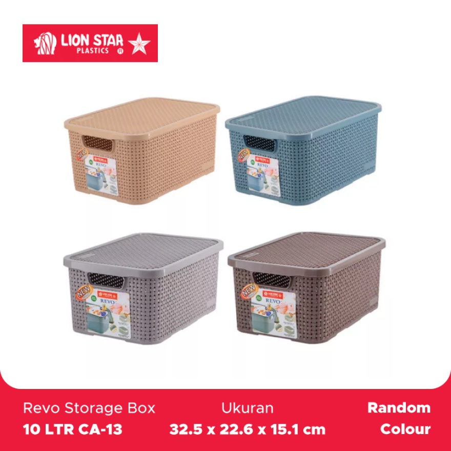 Jual LION STAR Revo Storage Box 10 LTR CA-13 - Random Colour | Shopee ...