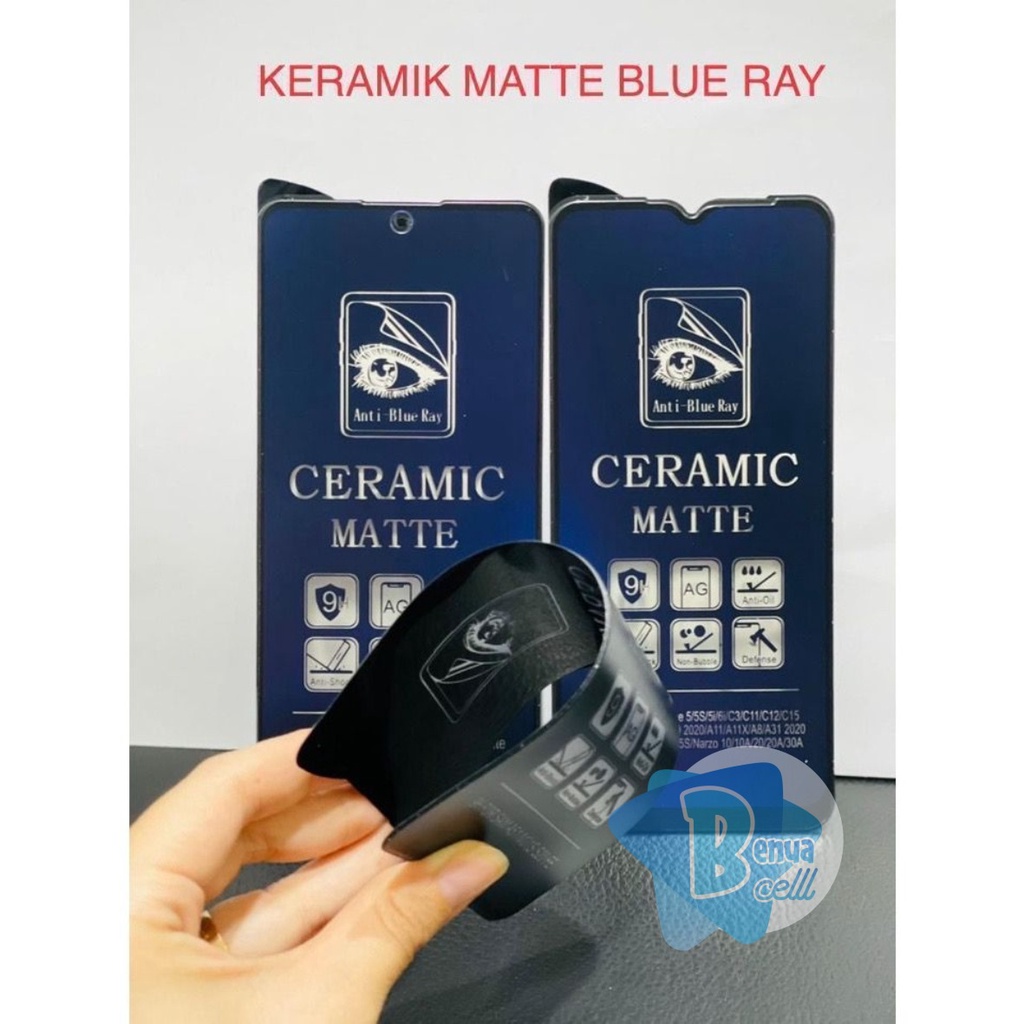 Jual TEMPRED GLASS BLUE MATTE KERAMIK CERAMIC IPHONE 6 6+ 7 7+ 8 8+ X ...
