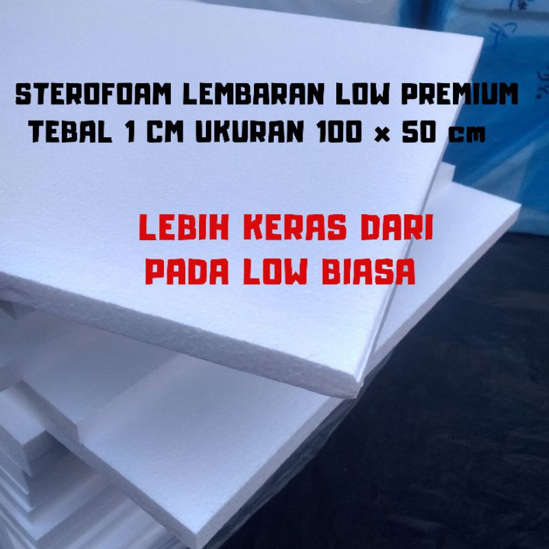 Jual STEROFOAM LEMBARAN STYROFOAM 1 CM LOW PREMIUM UKURAN 100 x 50 cm ...