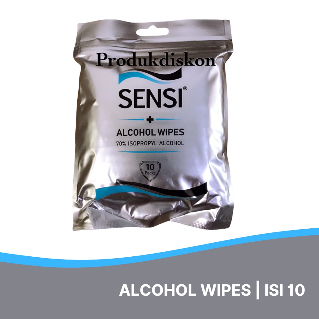 Jual SENSI Alcohol Wipes Tisu Alkohol Isi 10'S | Shopee Indonesia