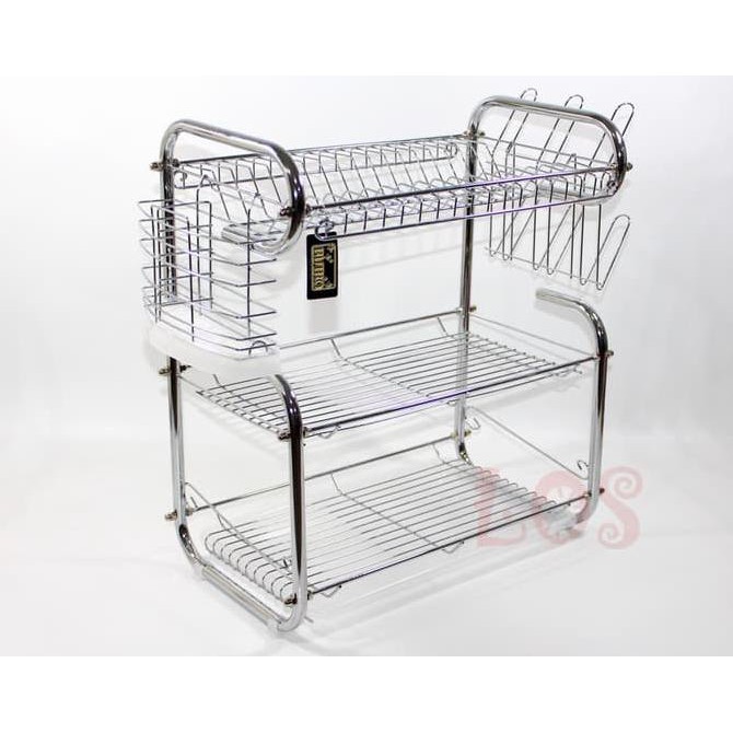 Jual Rak Piring Stainless Susun 3 BISTRO (00142.01355) | Shopee Indonesia