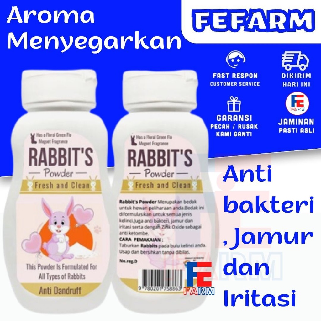 Jual Bedak Kelinci Rabbit Powder Wangi Harum Raid All Powder FEFARM ...