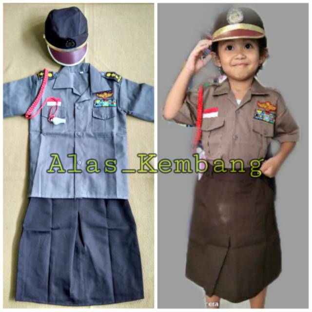 Jual Baju Profesi polisi Anak Putri TK - SD/ Polwan/ Kostum Polisi ...