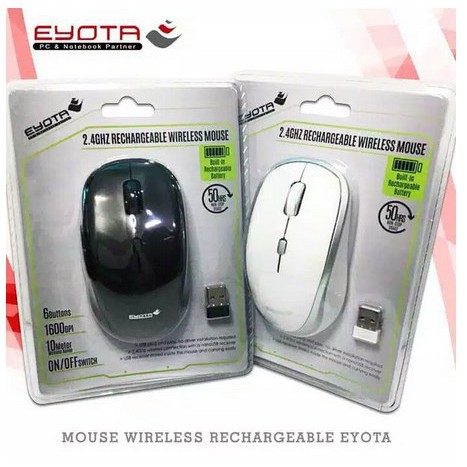 Jual Eyota Optical Mouse Wireless Rechargeable | Shopee Indonesia